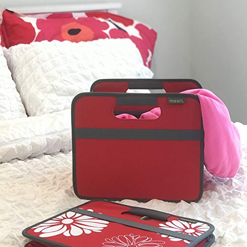 meori Small Collapsible Storage Bin, Fabric Storage Cube, with Dual Handles for Shelves, Small Storage Containers for Organizing