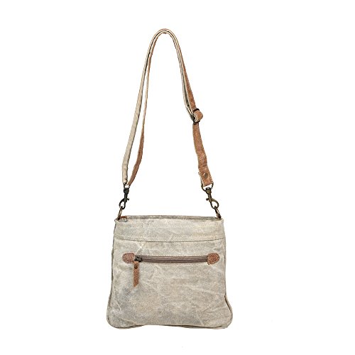 Myra Bag Hide & Floral Upcycled Canvas Crossbody Bag S-1202