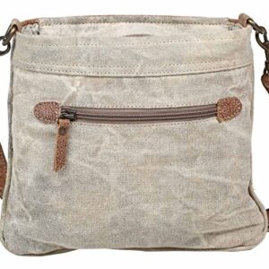 Myra Bag Hide & Floral Upcycled Canvas Crossbody Bag S-1202