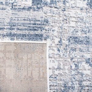 SAFAVIEH Amelia Collection 9' x 12' Blue/Grey ALA786M Modern Abstract Distressed Non-Shedding Living Room Bedroom Dining Home Office Area Rug