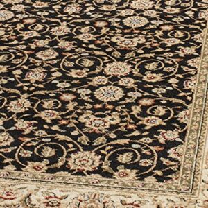 SAFAVIEH Lyndhurst Collection 4' x 6' Black/Ivory LNH316B Traditional Oriental Non-Shedding Living Room Bedroom Accent Rug