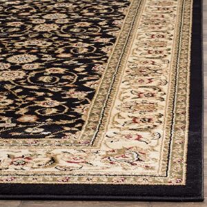 SAFAVIEH Lyndhurst Collection 4' x 6' Black/Ivory LNH316B Traditional Oriental Non-Shedding Living Room Bedroom Accent Rug