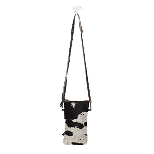 Myra Bag White & Black Cowhide Crossbody Bag S-1174