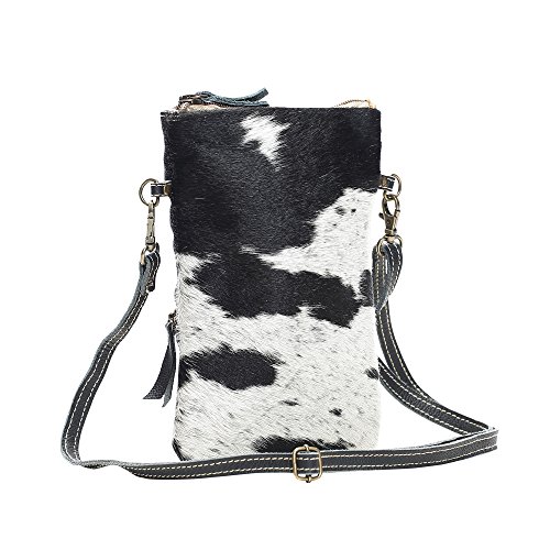 Myra Bag White & Black Cowhide Crossbody Bag S-1174