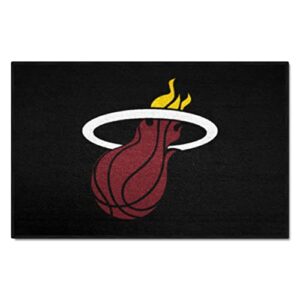 fanmats – 11913 nba miami heat nylon face starter rug 19″x30″