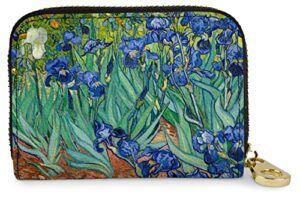 monarque rfid secure zippered wallet (van gogh irises)