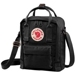 fjallraven women’s kanken sling bag, black, one size