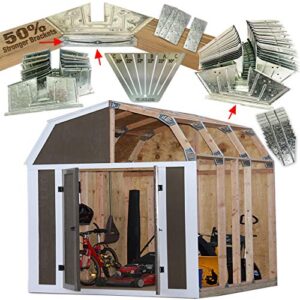 ezbuilder 70188 barn style shed instant framing kit, 7’x8′, metal