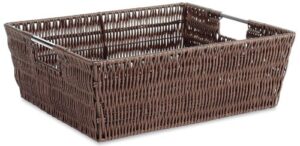 whitmor java rattique shelf storage tote basket