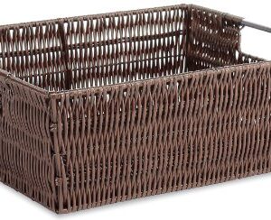 Whitmor Java Rattique Shelf Storage Tote Basket