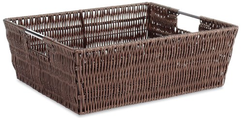 Whitmor Java Rattique Shelf Storage Tote Basket