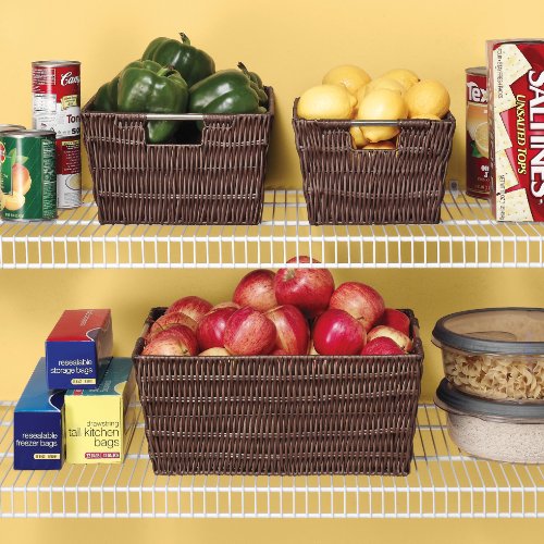 Whitmor Java Rattique Shelf Storage Tote Basket