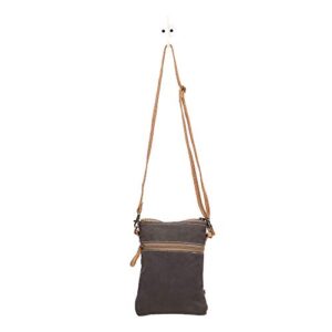 Myra Bag Bloom Bleach Upcycled Canvas & Cowhide Small Crossbody Bag S-1501