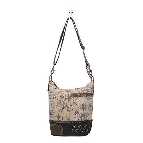 Myra Bag Solidaster Upcycled Canvas & Leather Shoulder Bag S-1525