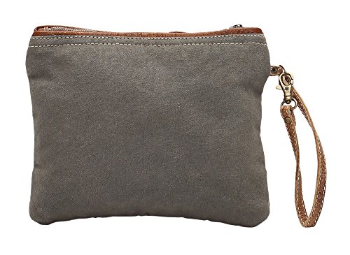 Myra Bag Adventure Begins Upcycled Canvas Wristlet Bag S-1020