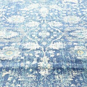 Unique Loom Oslo Collection Traditional Botanical Navy Blue Area Rug (6' x 9')