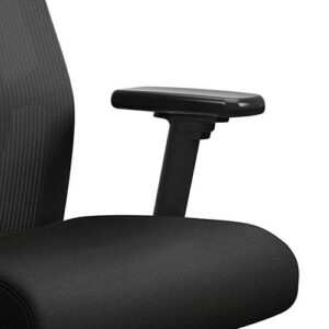 HON Ignition 2.0 Ergonomic Office Chair Mesh Back with Synchro-Tilt Recline, Lumbar Support, Swivel Wheels - Comfortable Home Office Desk Chairs for Long Hours & Computer Task Work - Executive Black