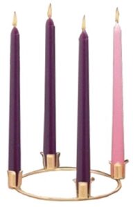 biedermann & sons advent candle set, ring and 4 candles