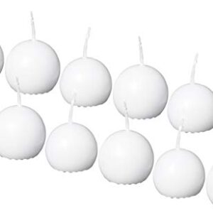 Biedermann 12 Small Ball Candles, White