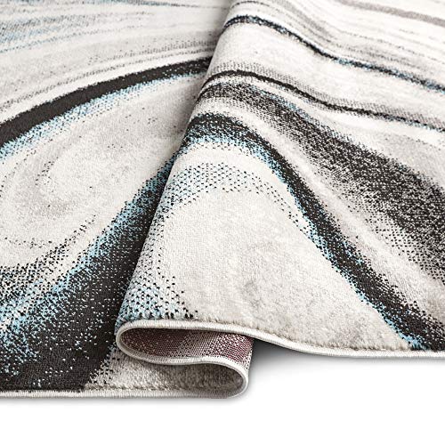 Home Dynamix Splash Adja Contemporary Abstract Area Rug, 5 ft 2 in x 7 ft 2 in, Gray/Blue