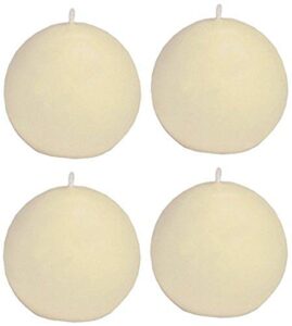 biedermann & sons round-shaped 2-3/8-inch diameter ball candles, set of 4, champagne