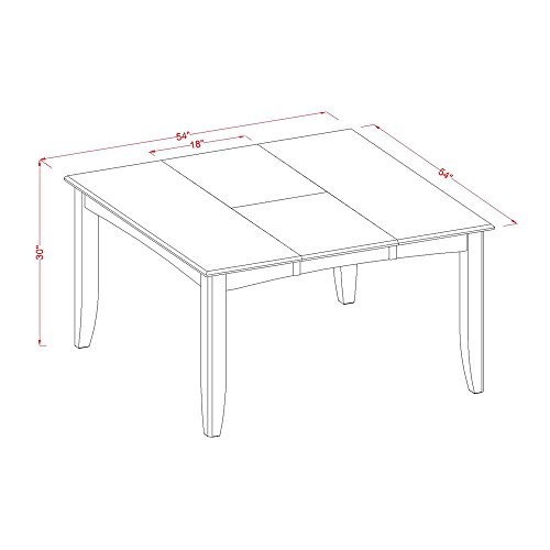 East West Furniture PFAN7-BCH-C Dining Set, 7-Piece