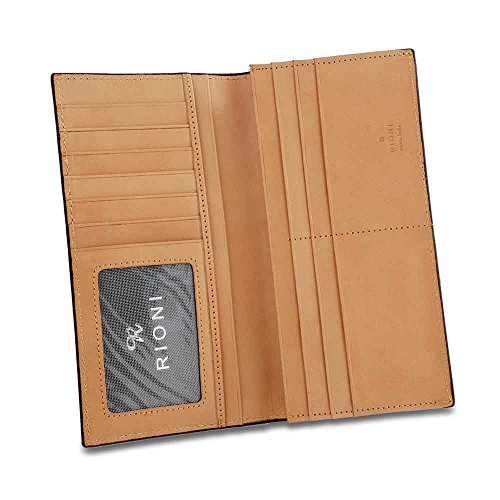 Signature Half-Fold Slim Wallet in Brown