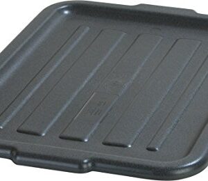 Carlisle FoodService Products N4401203 Comfort Curve™ Ergonomic Wash Basin Tote Box Lid, Universal, Black (Pack of 12)