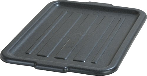 Carlisle FoodService Products N4401203 Comfort Curve™ Ergonomic Wash Basin Tote Box Lid, Universal, Black (Pack of 12)