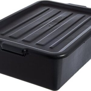 Carlisle FoodService Products N4401203 Comfort Curve™ Ergonomic Wash Basin Tote Box Lid, Universal, Black (Pack of 12)