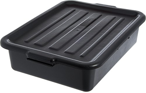 Carlisle FoodService Products N4401203 Comfort Curve™ Ergonomic Wash Basin Tote Box Lid, Universal, Black (Pack of 12)