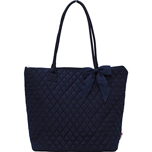 Navy Solid Color NGIL Quilted Tote Bag