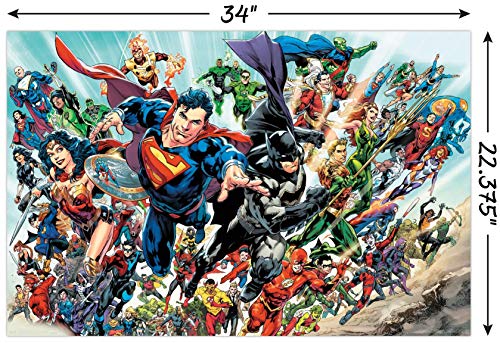 Trends International DC Comics-Justice League Rebirth-Group Wall Poster, 22.375" x 34", Unframed Version, Bedroom