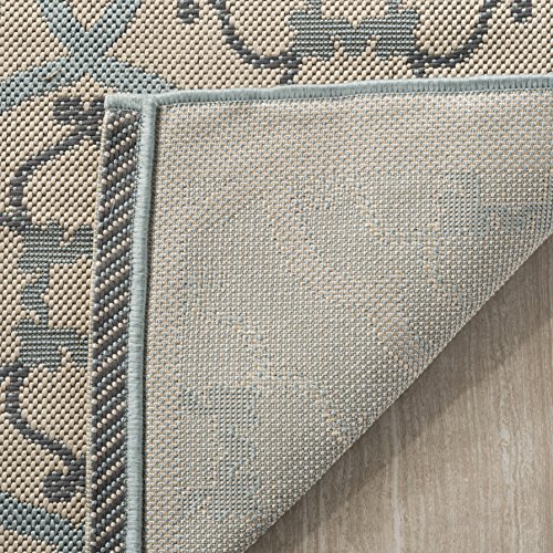 Martha Stewart by SAFAVIEH Collection 8' x 11'2" Yucca Plant MSR4262 Province Indoor/ Outdoor Waterproof Easy-Cleaning Patio Backyard Mudroom Area-Rug