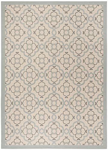 Martha Stewart by SAFAVIEH Collection 8' x 11'2" Yucca Plant MSR4262 Province Indoor/ Outdoor Waterproof Easy-Cleaning Patio Backyard Mudroom Area-Rug