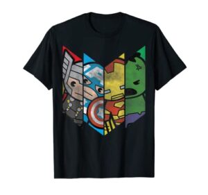 marvel the avengers kawaii chevron graphic t-shirt t-shirt