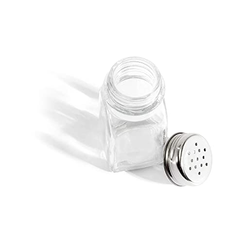 24 Pack Glass Salt and Pepper Shakers Bulk Set, Spice Containers for Restaurant (2 oz)