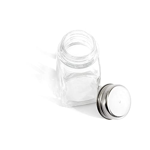 24 Pack Glass Salt and Pepper Shakers Bulk Set, Spice Containers for Restaurant (2 oz)