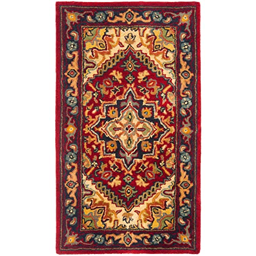 SAFAVIEH Heritage Collection 2' x 3' Red HG625A Handmade Traditional Oriental Premium Wool Accent Rug