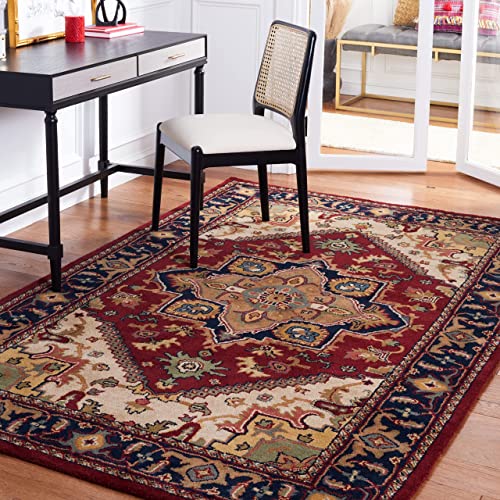 SAFAVIEH Heritage Collection 2' x 3' Red HG625A Handmade Traditional Oriental Premium Wool Accent Rug