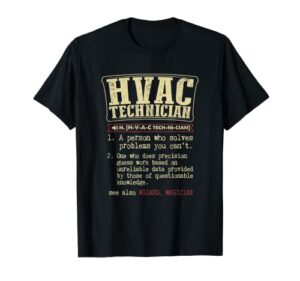 hvac technician funny definition t-shirt