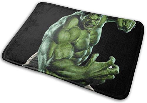 Uphome Area Rugs 18x30 Velveteen Bath Rugs Non-Slip Door Carpet Microfiber Absorbent Machine-Washable Floor Accent Rug for Bedside Throw Mat-Cool Hulk