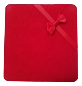 jm future velvet set gift box for jewelry, necklace/earring/bracelet, x-large, red