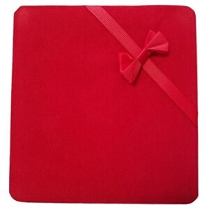 JM Future Velvet Set Gift Box for Jewelry, Necklace/Earring/Bracelet, X-Large, Red