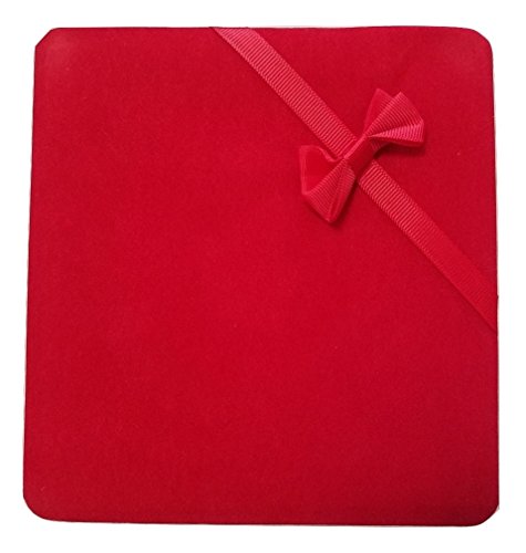 JM Future Velvet Set Gift Box for Jewelry, Necklace/Earring/Bracelet, X-Large, Red