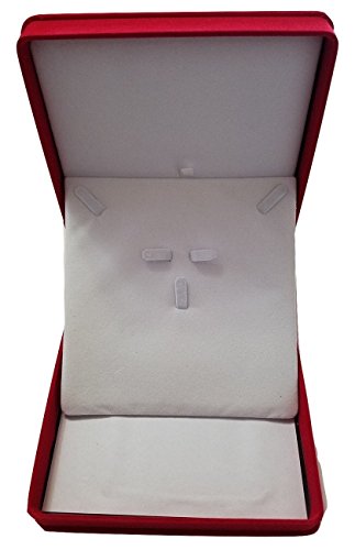 JM Future Velvet Set Gift Box for Jewelry, Necklace/Earring/Bracelet, X-Large, Red