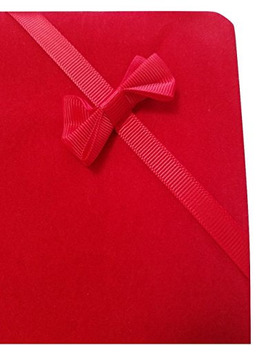 JM Future Velvet Set Gift Box for Jewelry, Necklace/Earring/Bracelet, X-Large, Red