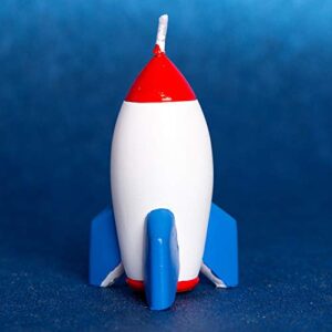 Spaceman Birthday Candle Outer Space Theme Rocket Candle for Birthday Party Childrens Day Baby Shower (Rocket)