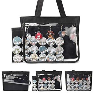 STEAMEDBUN Ita Bag with Insert Large Canvas Shoulder Tote Ita Purse for Cosplay