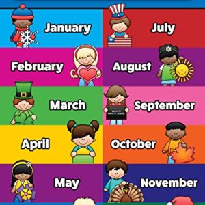 Days of The Week & Months of The Year Poster Chart Set - Laminated - Double Sided (18x24)